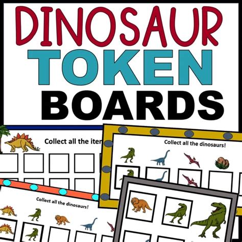 Dinosaur Token Boards By A Space To Speak Tpt