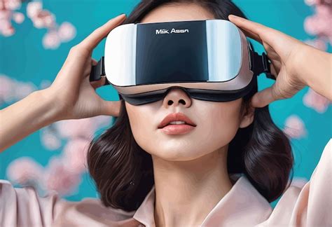 Premium Vector Woman Wearing Vr Headsetwoman Wearing Vr Headsetasian