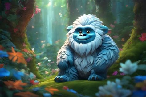 Cute Yeti Cartoon Wallpaper Graphic By Forhadx5 · Creative Fabrica