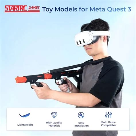 For Meta Quest 3s Gun Stock Vr Controller Magnetic Gunstock Stand Enhanced Fps Gaming Experience