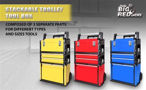 Mua Big Red Stackable Rolling Tool Box Portable Metal Toolbox Organizer