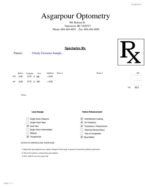 How To Read Your Glasses And Contact Lens Prescriptions Clearly Blog