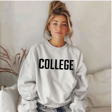 College Crewneck Campus College Sweatshirt Etsy