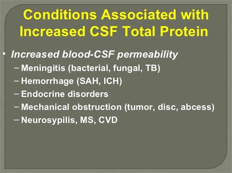 What Causes High Protein Levels In Csf At Ben Vincent Blog