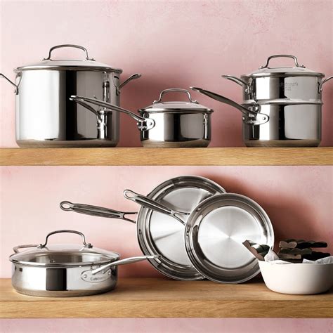 Chefs Classic Stainless Steel 11 Piece Cookware Set Williams Sonoma