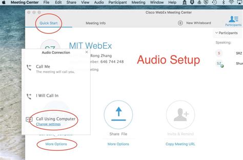 Webex Audio Setup And Screen Sharing Muri Project