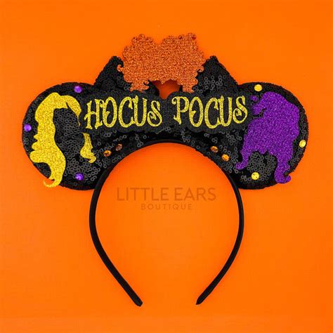 Witch Sisters Mickey Ears Mouse Ears Headband Hocus Pocus Mickey Ears Halloween Ears