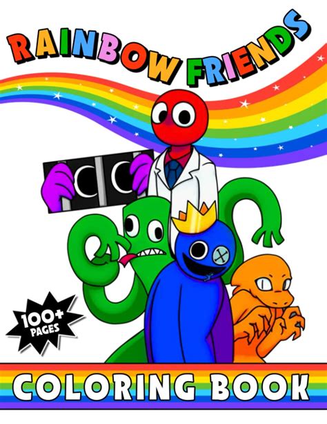 Rainbow Friends Colouring Pages Book