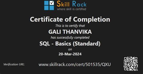 Sql Databasemanagement Skillrackcertified Continuouslearning