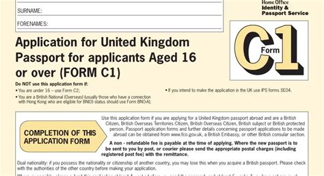 Uk Form C1 Passport ≡ Fill Out Printable Pdf Forms Online