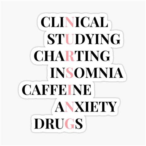 Nursing School Acronym Sticker