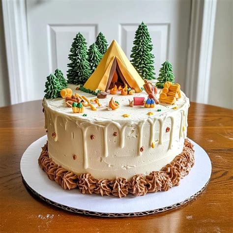 Pin By Rachael Walker On Levi Camping Birthday Cake Camping Cakes