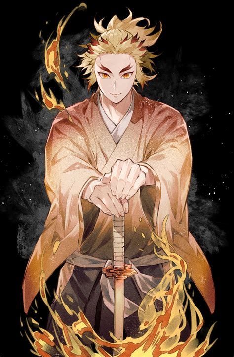 Sengoku Fire Hashira Kimetsu No Yaiba Drawn By Oyumai Danbooru
