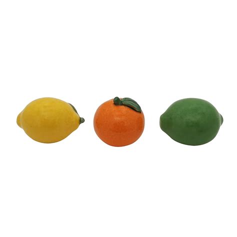 Everyday Decor Artificial Citrus Fruit Table Decor 3 Piece Set