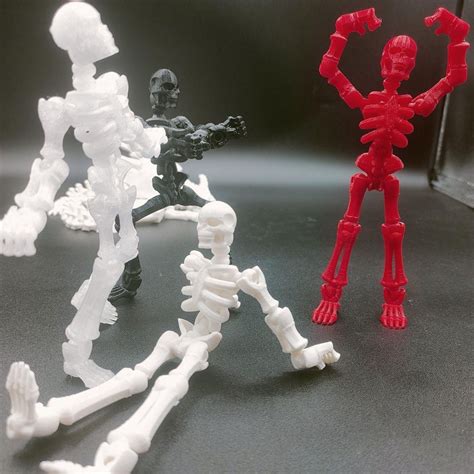 Sunsanly 3d Printed Skeleton Action Figure Multi Jointed Movable