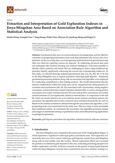 pdf extraction and interpretation of gold exploration indexes in
