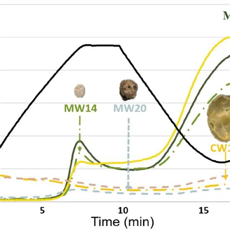 Pasting Properties Of Raw Flours Mw And Cw Represented By Continuous Download Scientific