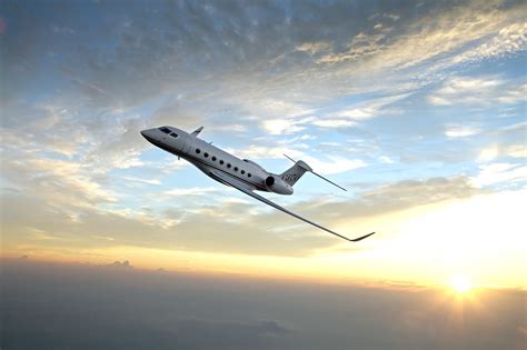Gulfstream G650er Private Jet Sunset Inflight Aircraft Wallpaper 3848