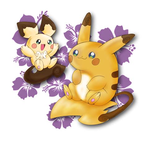 Alolan Pikachu And Pichu Commission By Thelegendofzeina On Newgrounds