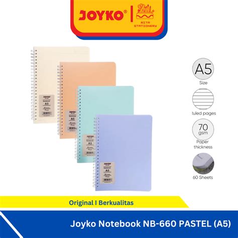 Jual Joyko Note A5 Pastel Notebook Diary Agenda Buku Catatan Bergaris