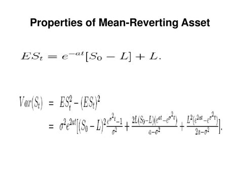 Ppt Explicit Option Pricing Formula For A Mean Reverting Asset