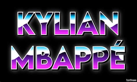 Kylian Mbappé Text Effect And Logo Design Celebrity