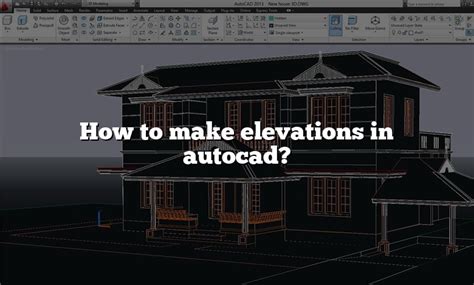 How To Specify Elevations In Autocad Design Talk