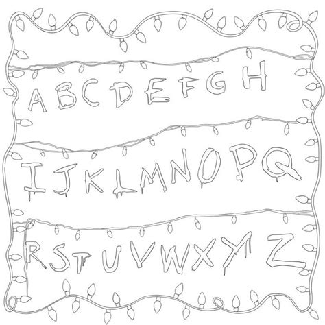 Kolorowanka Alfabet Stranger Things Pobierz Wydrukuj Lub Pokoloruj Online Już Teraz