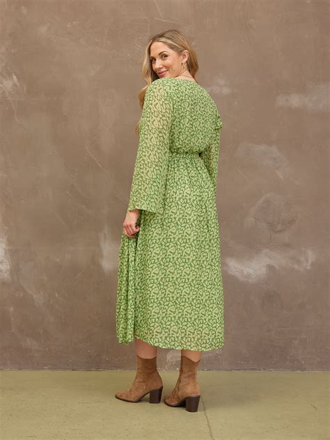 Dora Leaf Print Dress This Is Unfolded