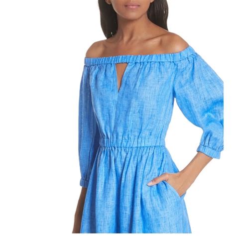 Milly Dresses Milly Amanda Off The Shoulder Italian Linen Dress