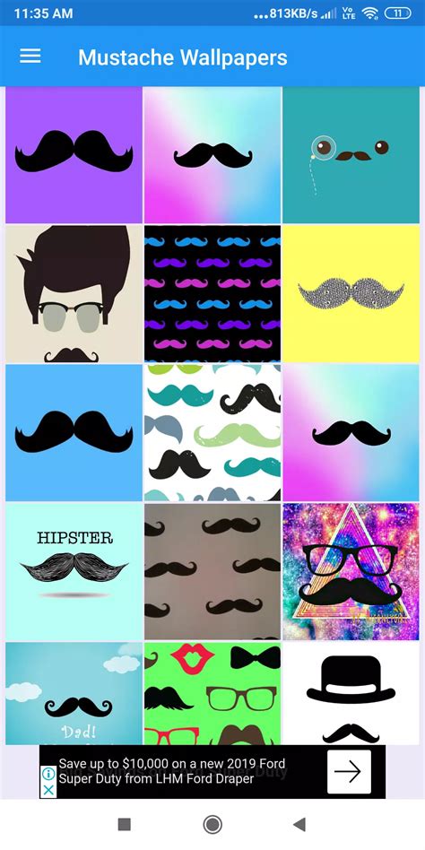 Colorful Mustache Wallpapers