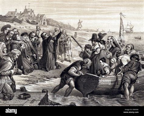 Pilgrim Fathers Members Of English Separatist Church Sect Of Puritans