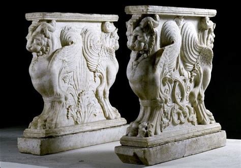 House Of Gaius Cornelius Rufus Two Marble Table Supports 1st C Bc
