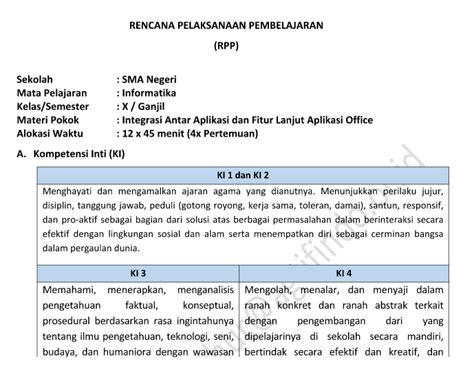 rpp informatika sma kelas 10 11 12 kurikulum 2013 tahun 2019 2020