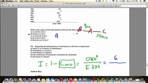 Genetics Interference Example Problem Youtube