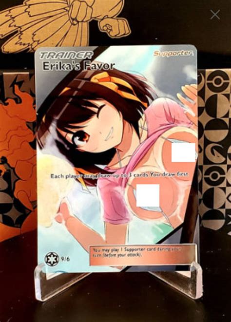 Custom Fan Made Orica Pokemon Card Erikas Favor Full Art Etsy Canada