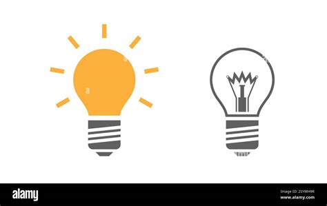 Energy Saving Light Bulb On And Off Element For The Design Of