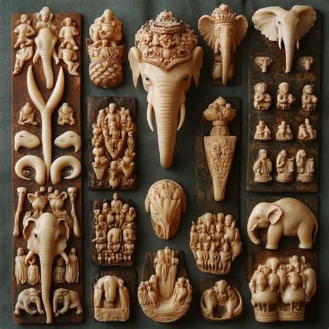 Free Intricate Ivory Carvings Image Ivory Carvings Elephants
