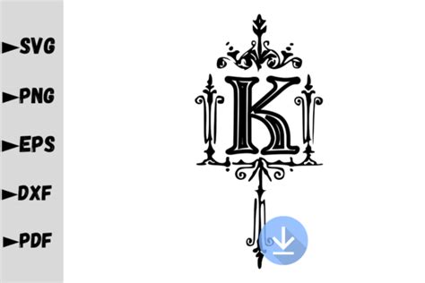 Monogram Letter K Monogram Svg Graphic By Jada Boutique Design