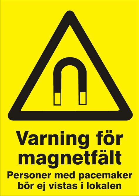 Varningsskylt Varning För Magnetfält Avspä Avspärrning And Köledning
