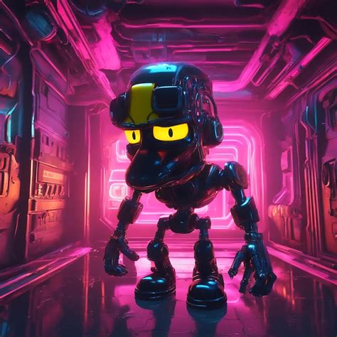 Premium Ai Image Bart Simpson Beautiful Style Neon Ambiance Abstract Black Oil Gear Mecha