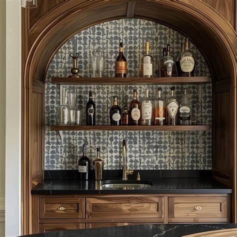 Bar Back Wall Wallpaper Idea