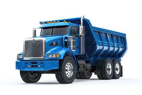 A Blue Dump Truck Designed For Construction And Heavyduty Transport