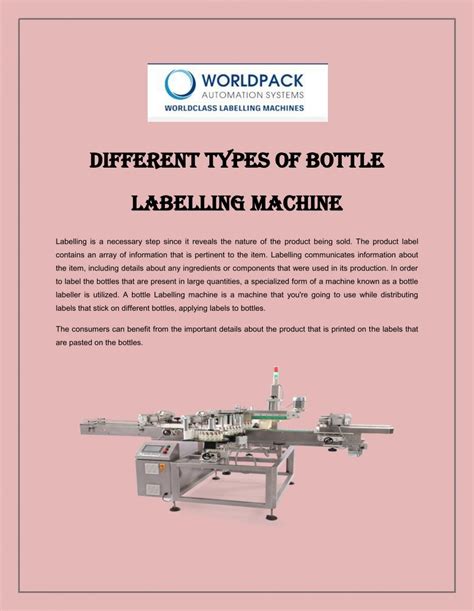 Different Types Of Bottle Labelling Machine