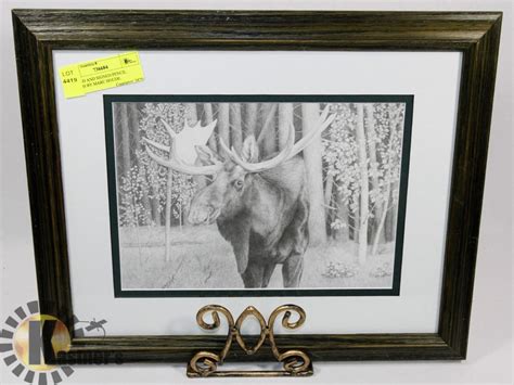 Framed And Signed Pencil Sketch By Marc Houde
