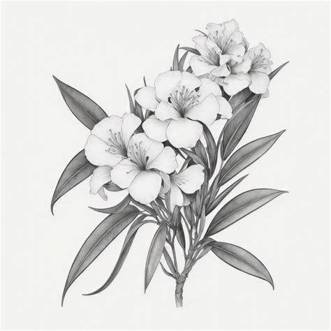 Premium Photo A Oleander Tattoo Traditional Old School Bold Line On