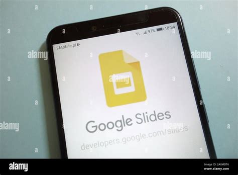 Google Slides Logo On Smartphone Stock Photo Alamy