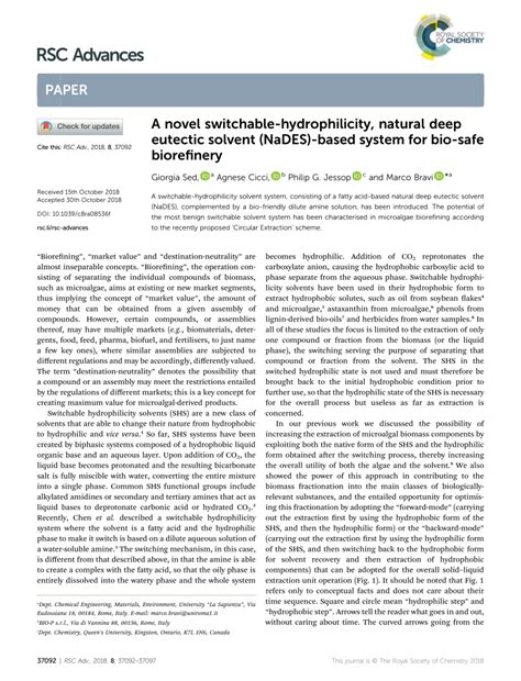 Pdf A Novel Switchable Hydrophilicity Natural Deep Eutectic Solvent