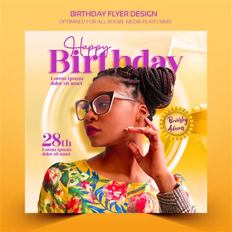 Elegant Birthday Invitation Flyer Masterbundles