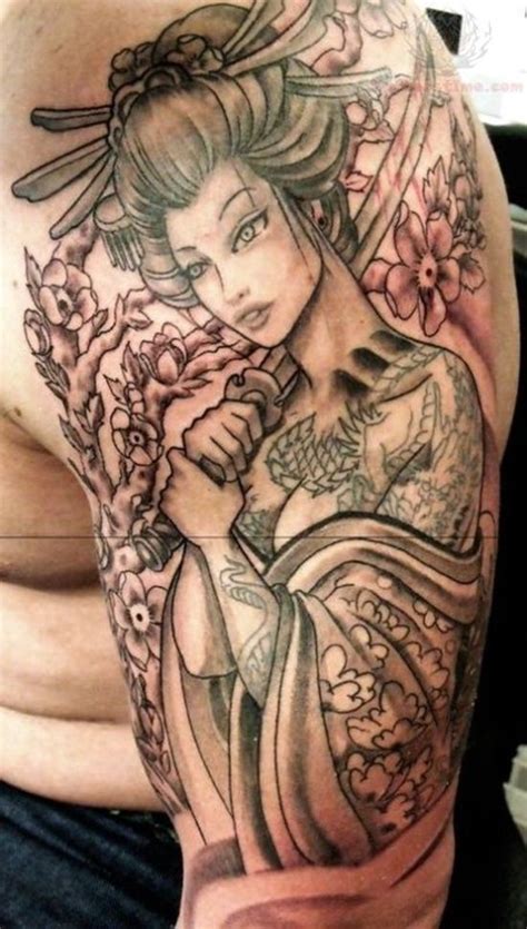 The Geisha Samurai Tattoo Design And Meaning For Men Geisha Tattoo